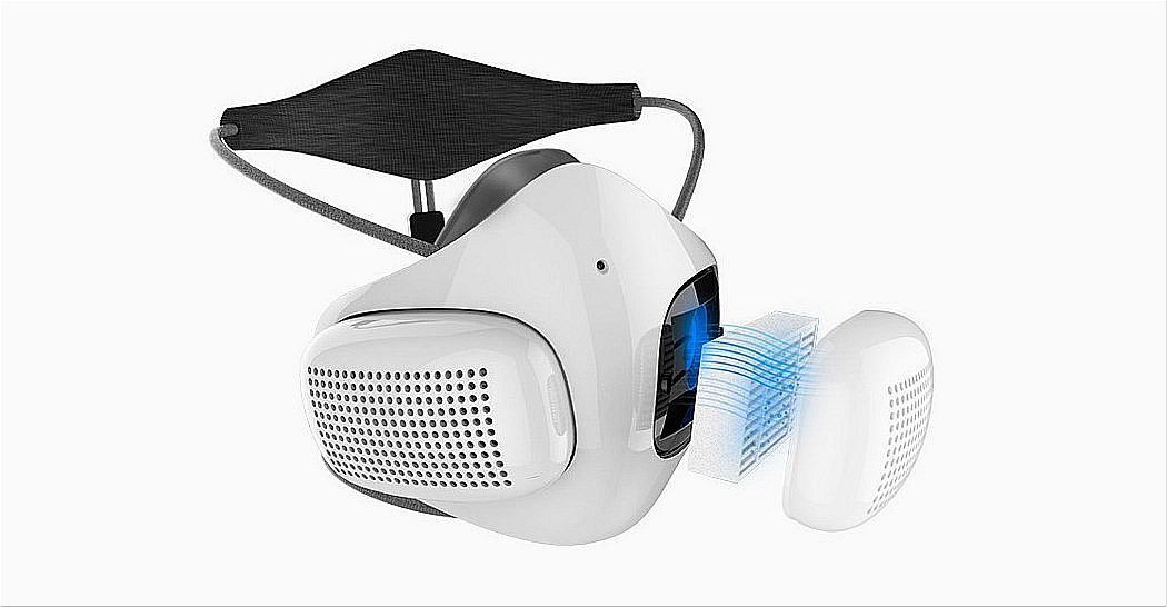 The ATMOBLUE mask offers 99.9% purified and fresh air | Velvet Cushion